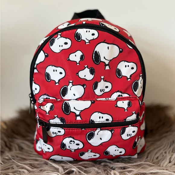Peanuts | Bags | Snoopy Peanuts Small Backpack Bioworld Red And Black ...